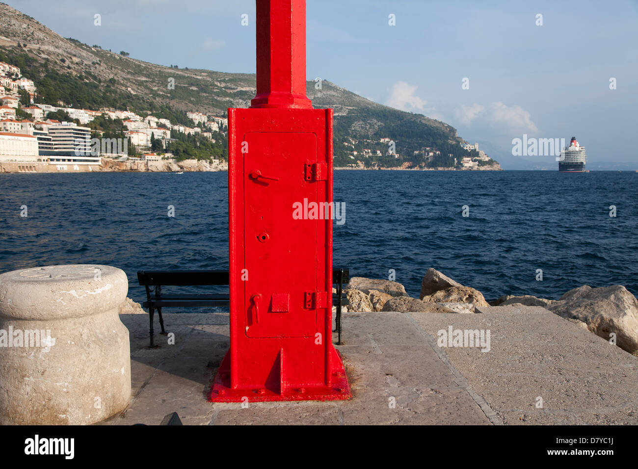 Red light post at the mouth of the Old Harbor just outside of Old Town ...
