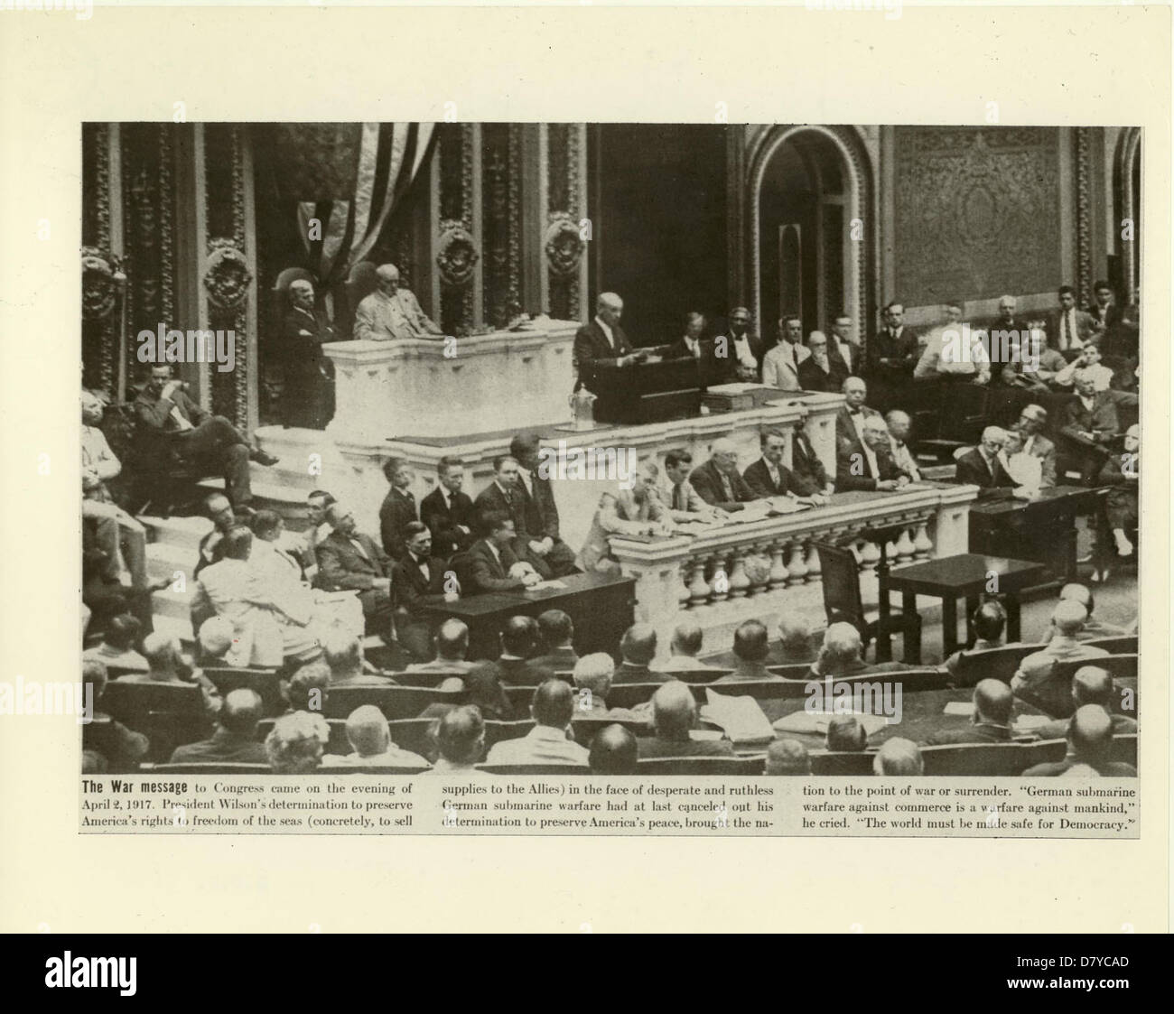 President woodrow wilson at congress hi-res stock photography and ...