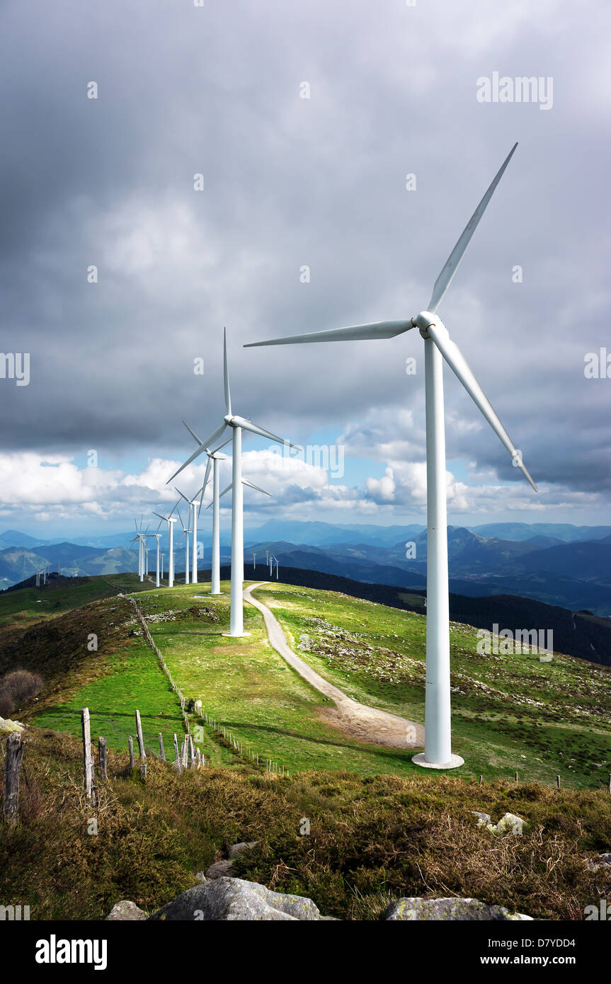 Renewable white windmill turbine farm hi-res stock photography and ...