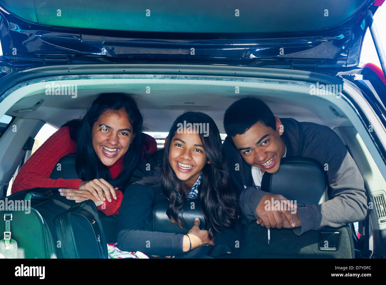 Hispanic Family In Car