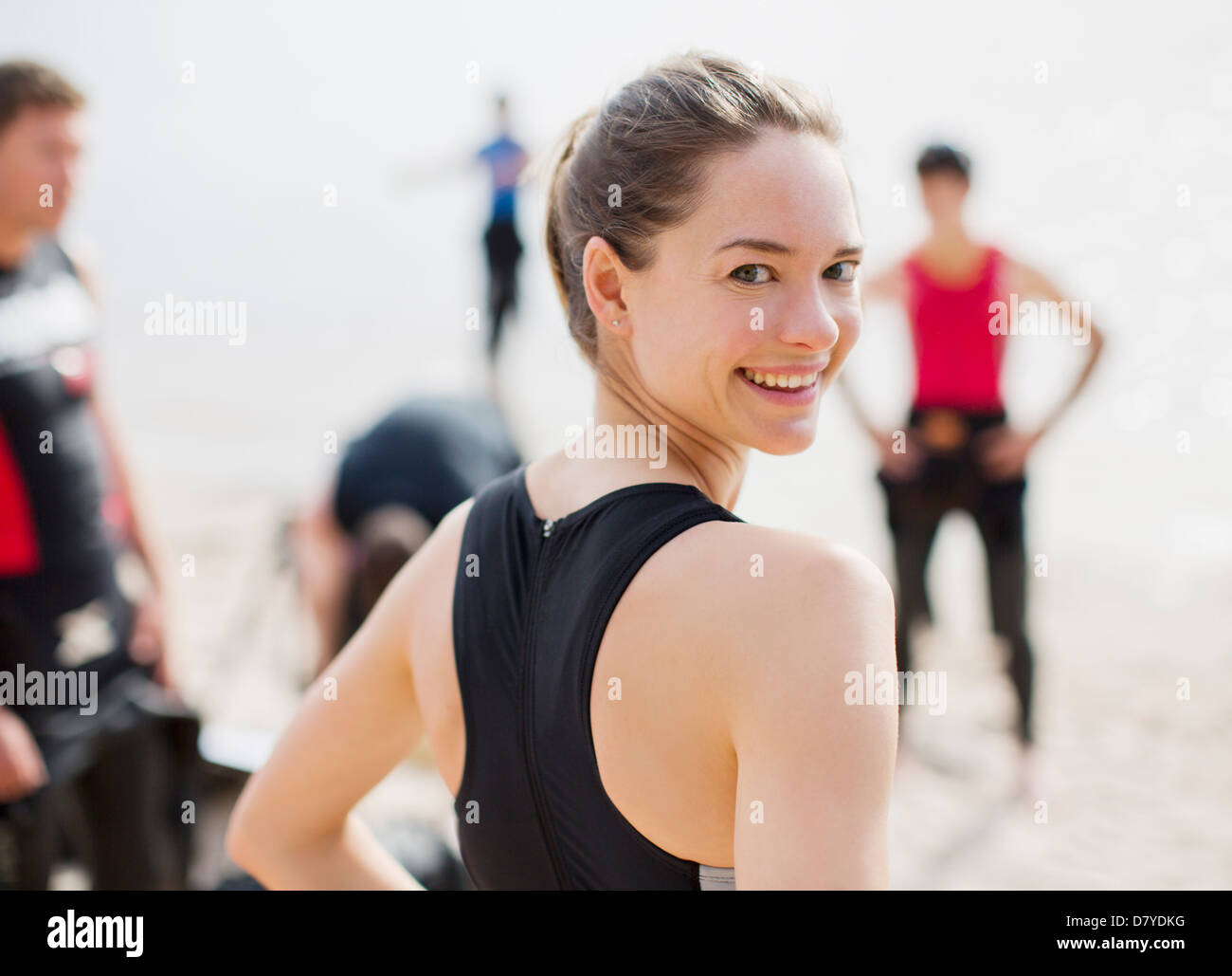 Mature adult female smiling turning hi-res stock photography and images ...