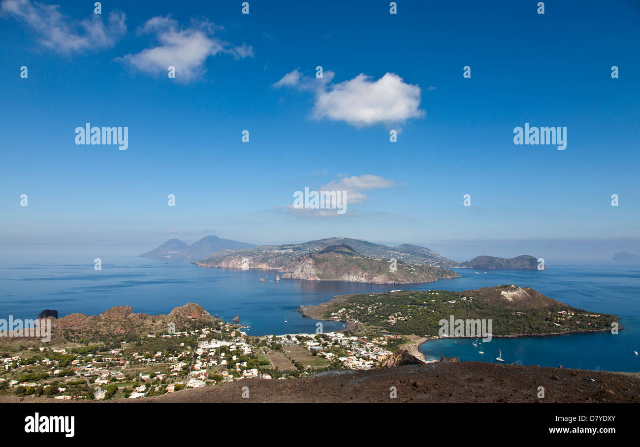 Aerial view of Vulcano Isle, Sicily, Italy Stock Photo - Alamy