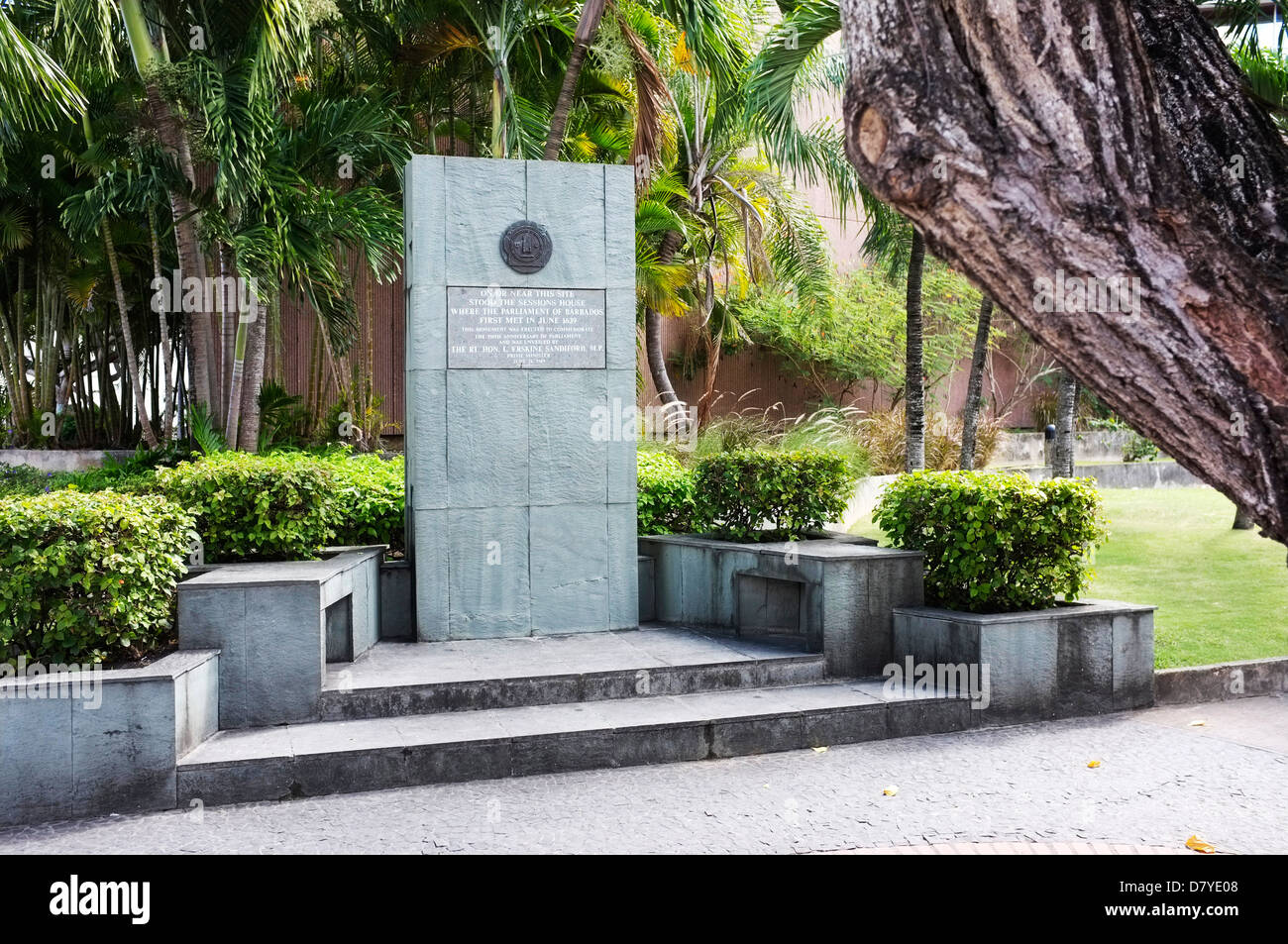 Monument in Bridgetown Barbados, where the sessions house stood when ...