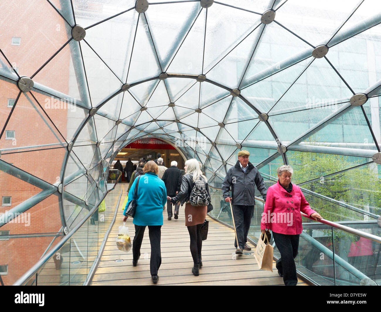 Arndale footbridge in Manchester UK Stock Photo - Alamy