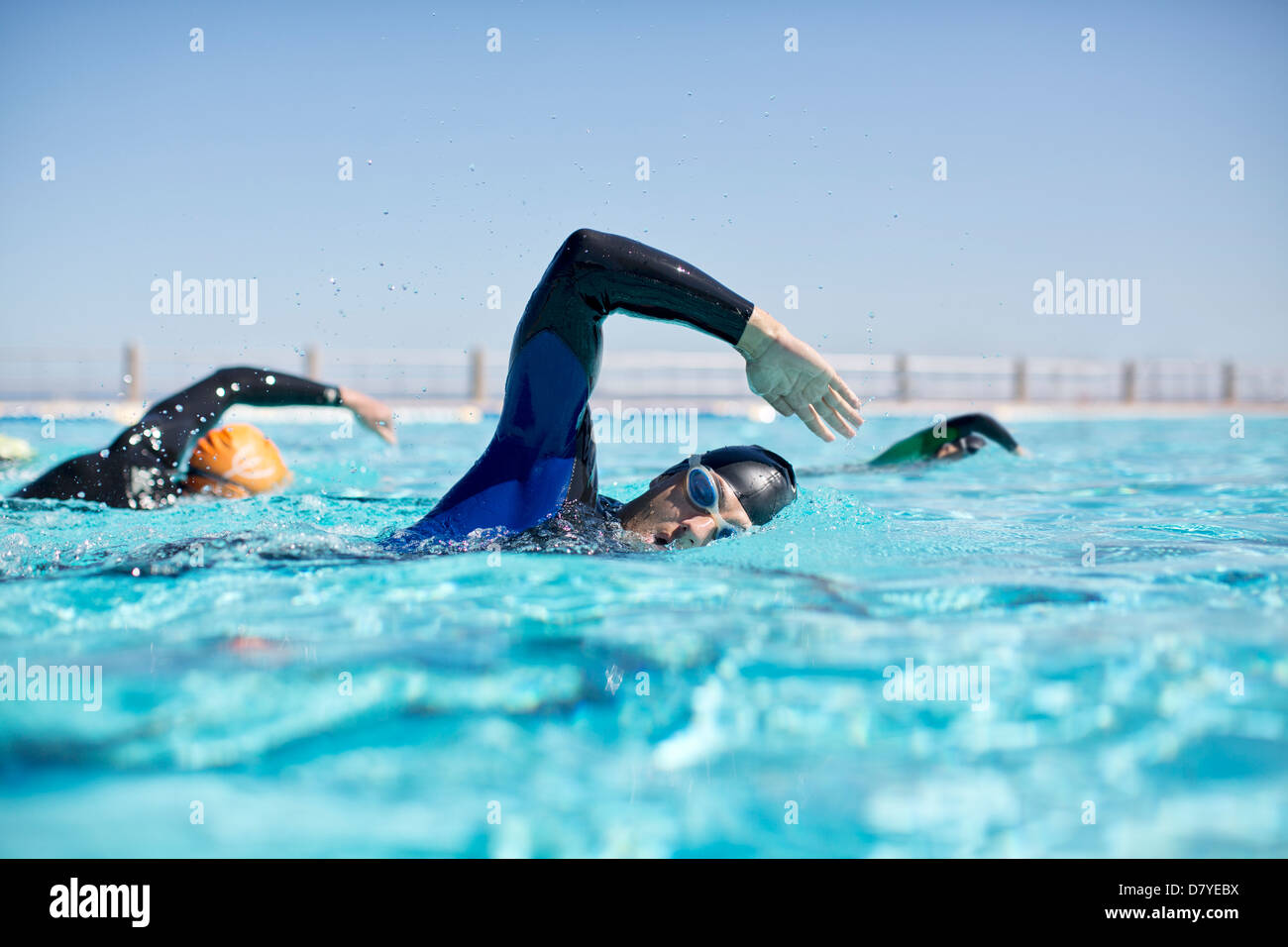 Swimmer wetsuit pool hi-res stock photography and images - Alamy