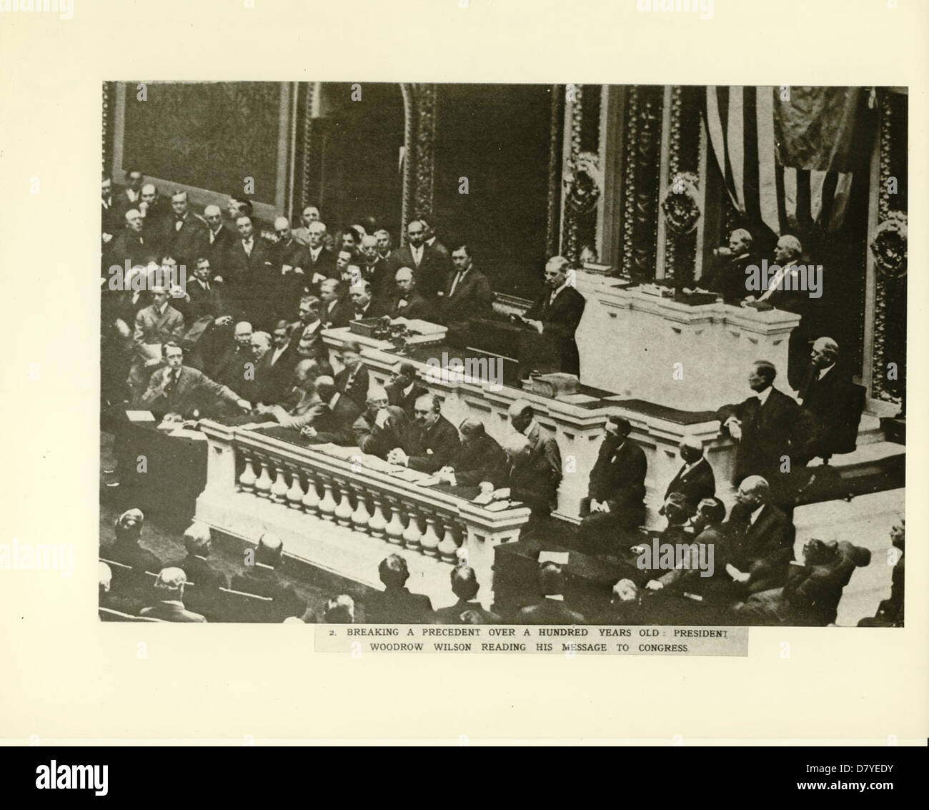 Woodrow wilson addressing congress hi-res stock photography and images ...