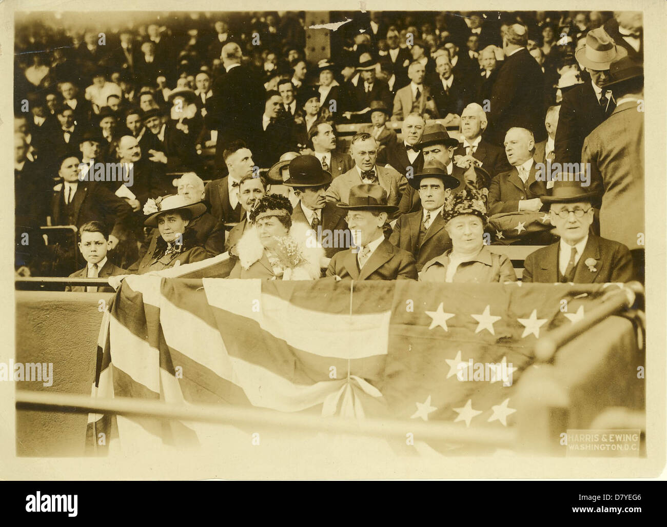 This photo captures President Woodrow Wilson at a baseball game. The ...