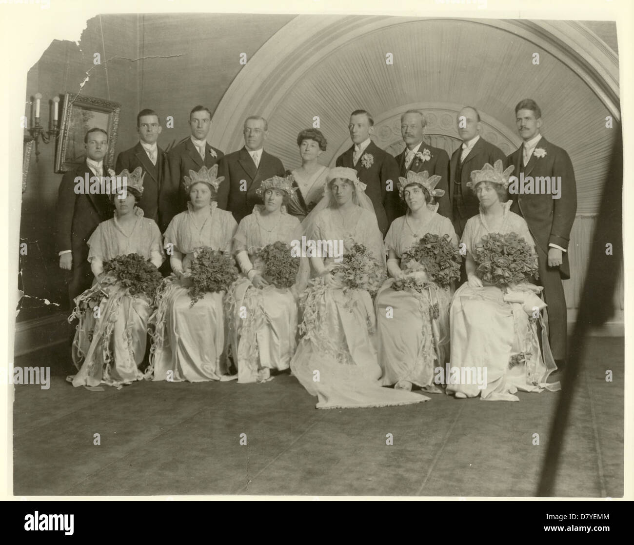 A wedding party for Jessie Wilson Sayre, marking her marriage. The ...