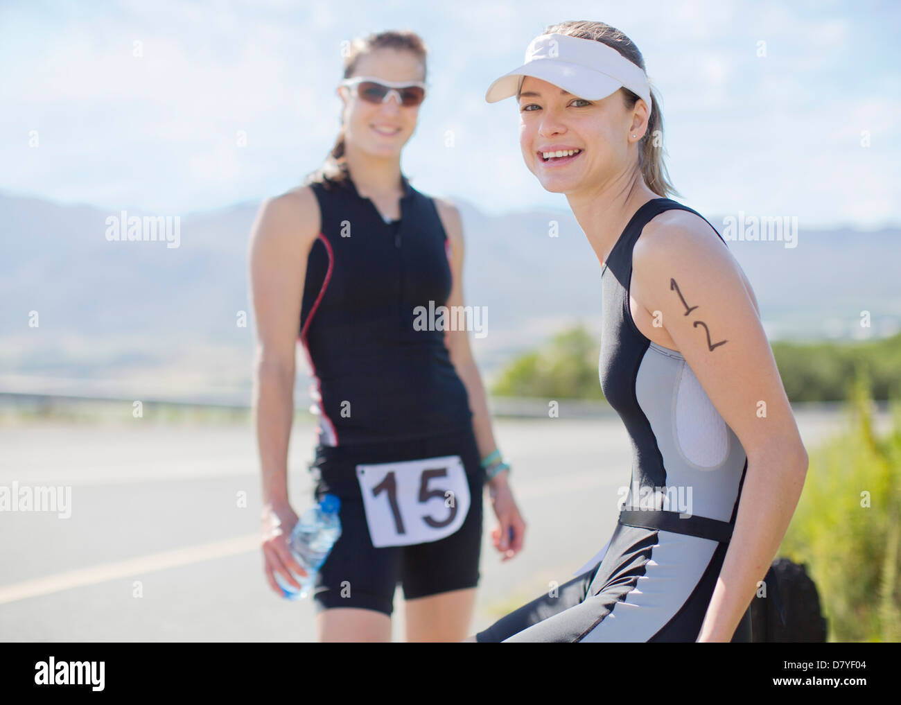 Runners smiling together outdoors Stock Photo - Alamy