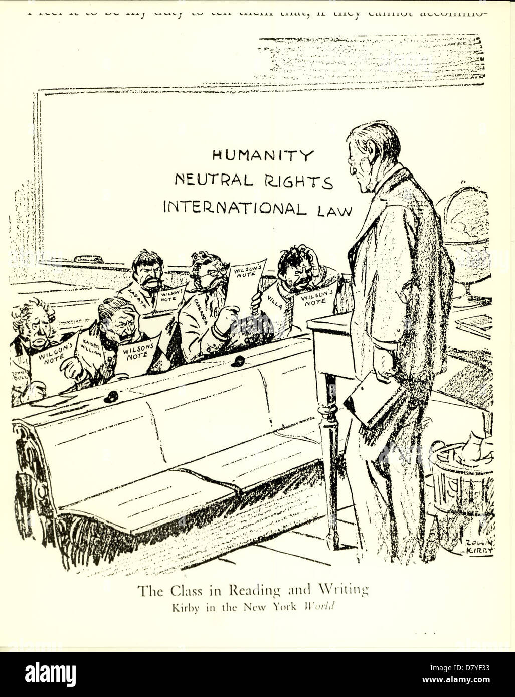 Woodrow wilson cartoon hi-res stock photography and images - Alamy