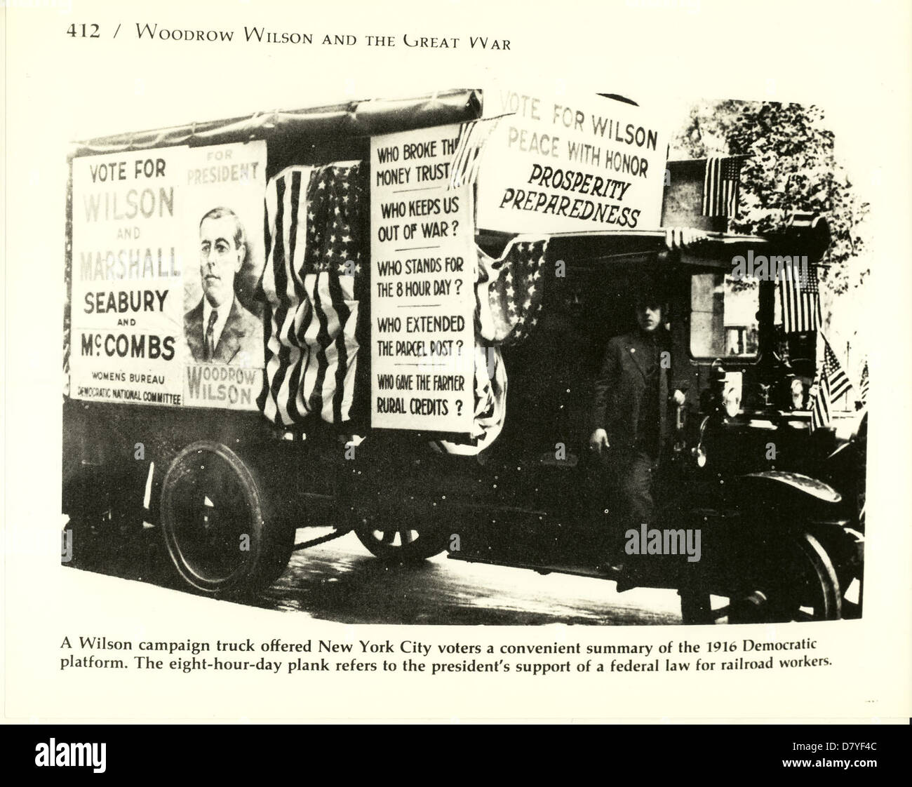 A historical depiction of U.S. President Woodrow Wilson's involvement ...