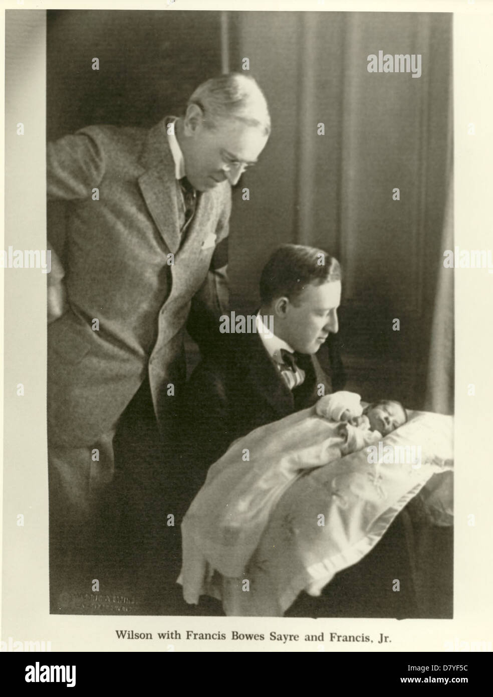 A photograph of President Woodrow Wilson with his son-in-law, Francis ...