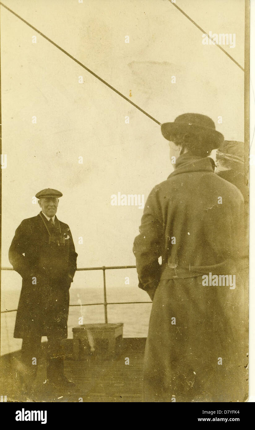 A photograph of President Wilson on board the U.S.S. George Washington ...