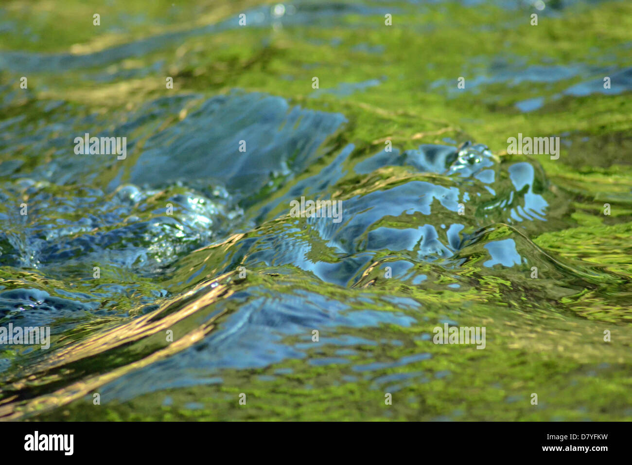 Photo of running river water in a sunny late afternoon Stock Photo - Alamy
