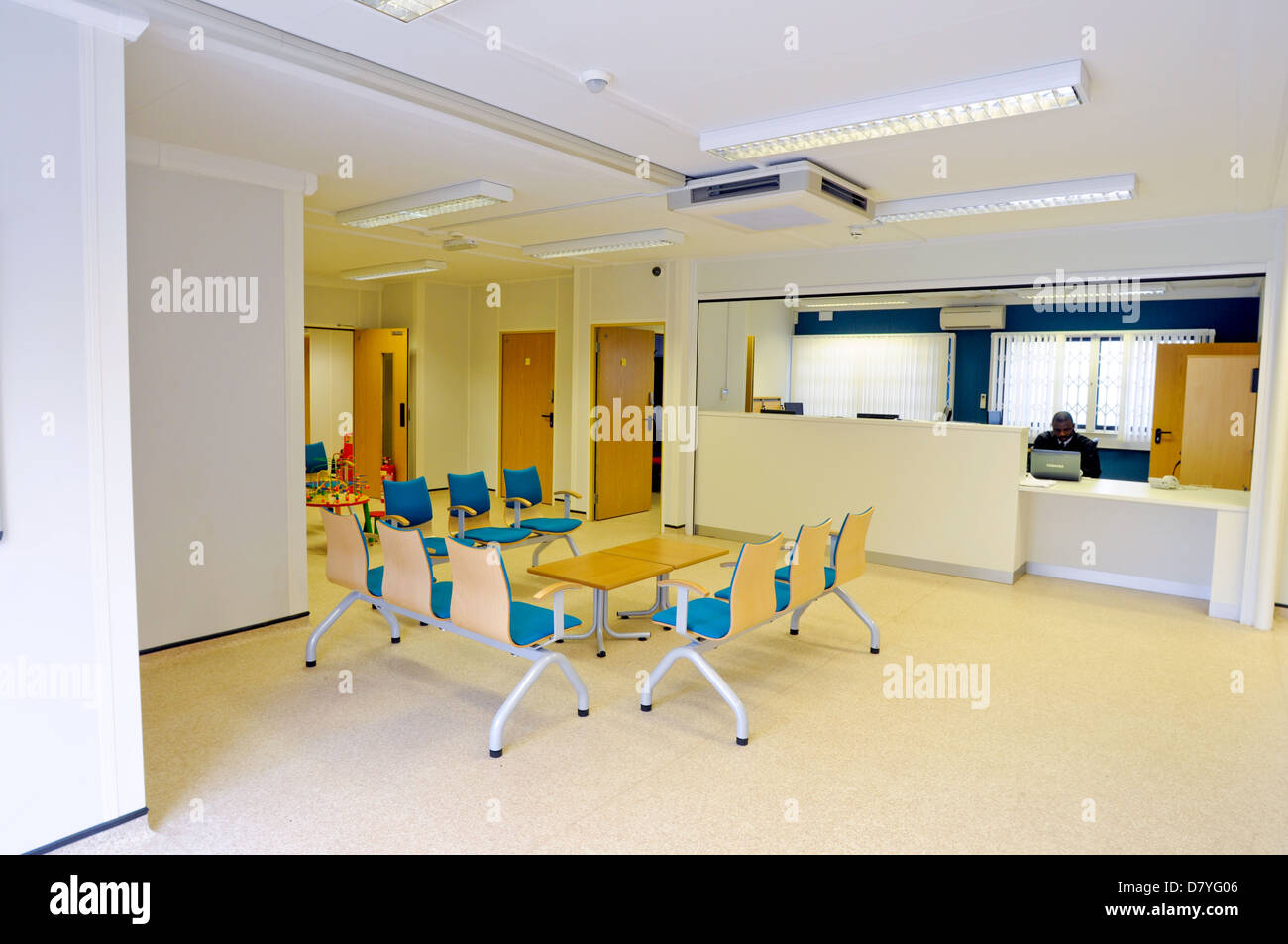 Empty doctor's office waiting room Stock Photo - Alamy