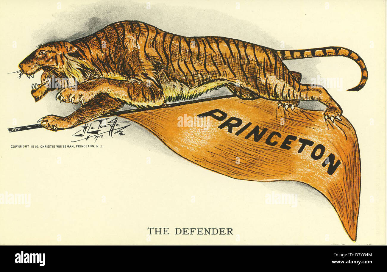 A historic photograph of a university tiger, symbolizing strength and ...