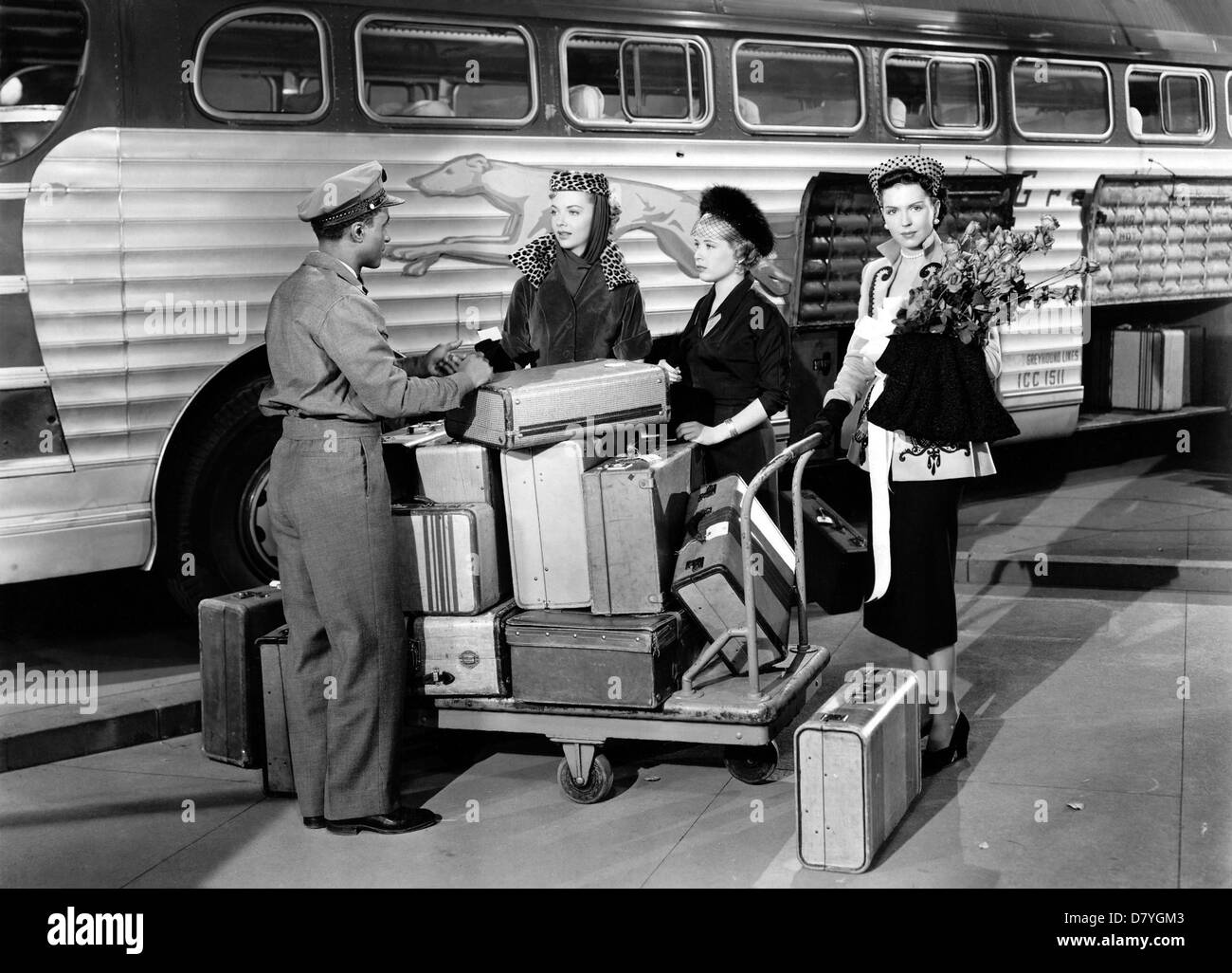 TWO TICKETS TO BROADWAY 1951 RKO Radio Pictures film with from l: Barbara Lawrence, Gloria ...