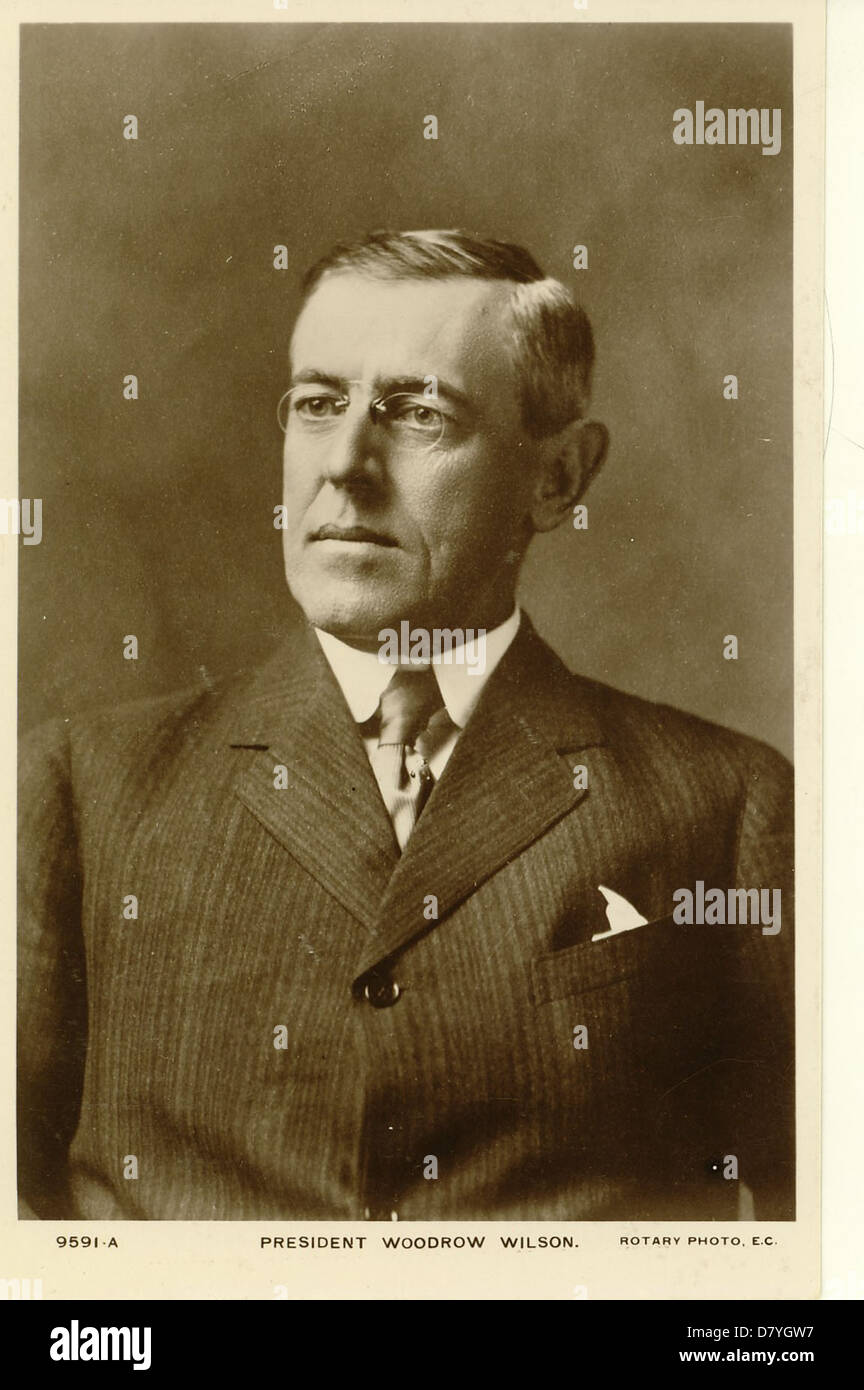 A formal image of President Woodrow Wilson, an important figure in ...