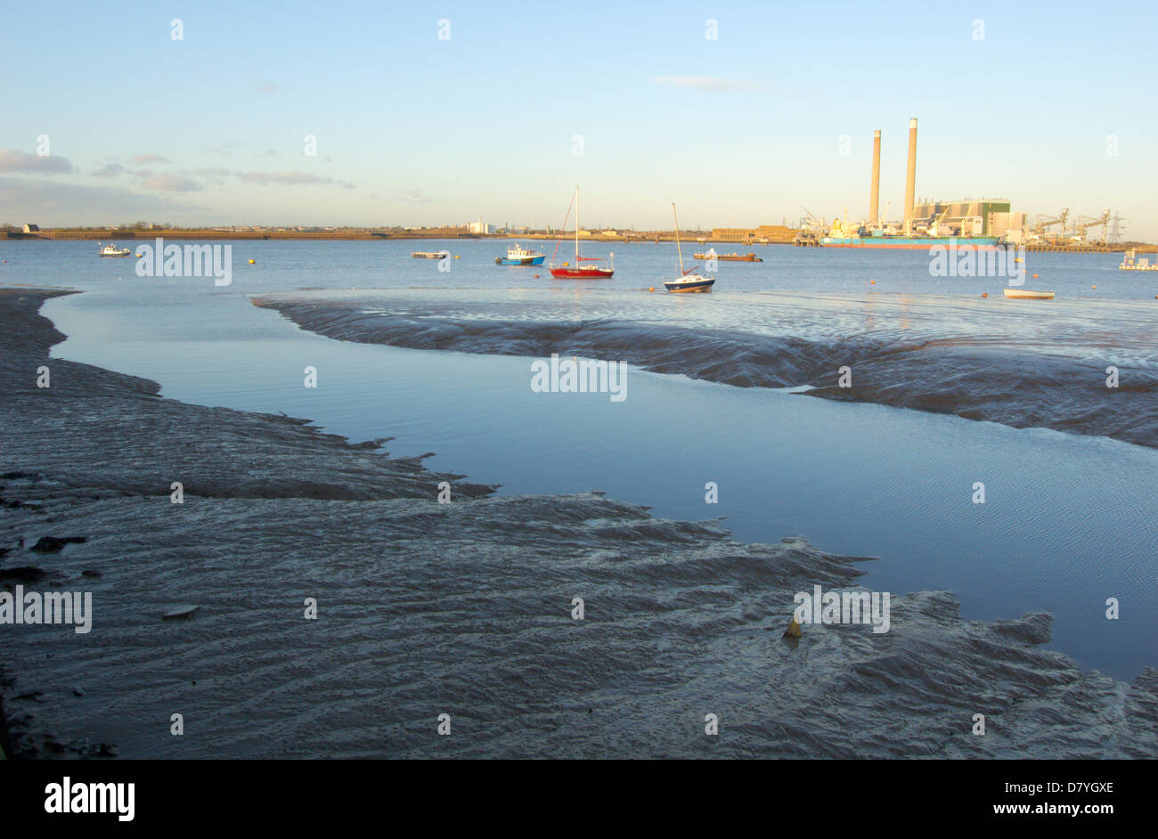 View across the Thames Estuary from Gravesend Stock Photo - Alamy
