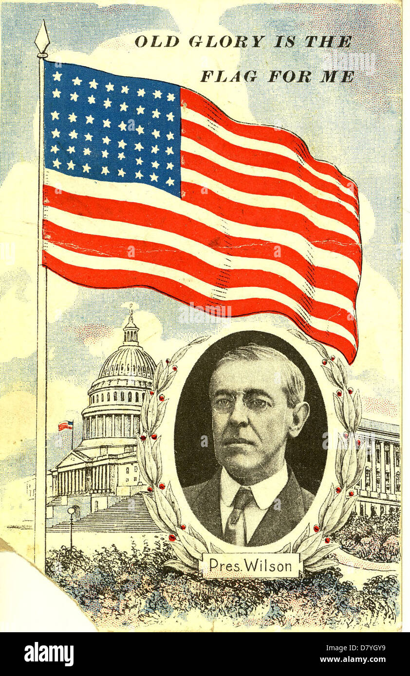 This image shows a person named Wilson holding the American flag at the ...