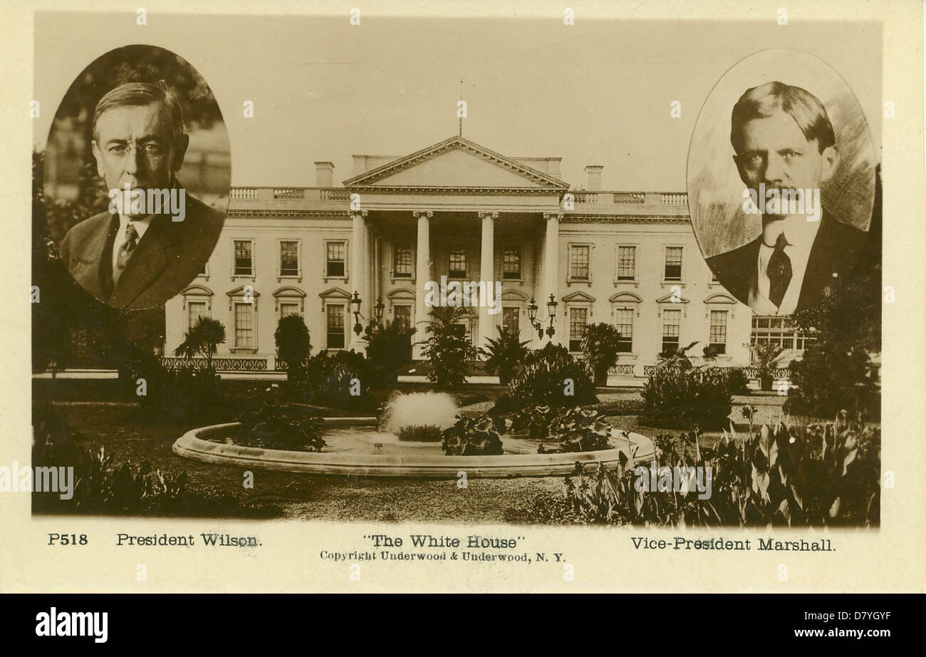 A formal portrait of U.S. Presidents Woodrow Wilson and George C ...