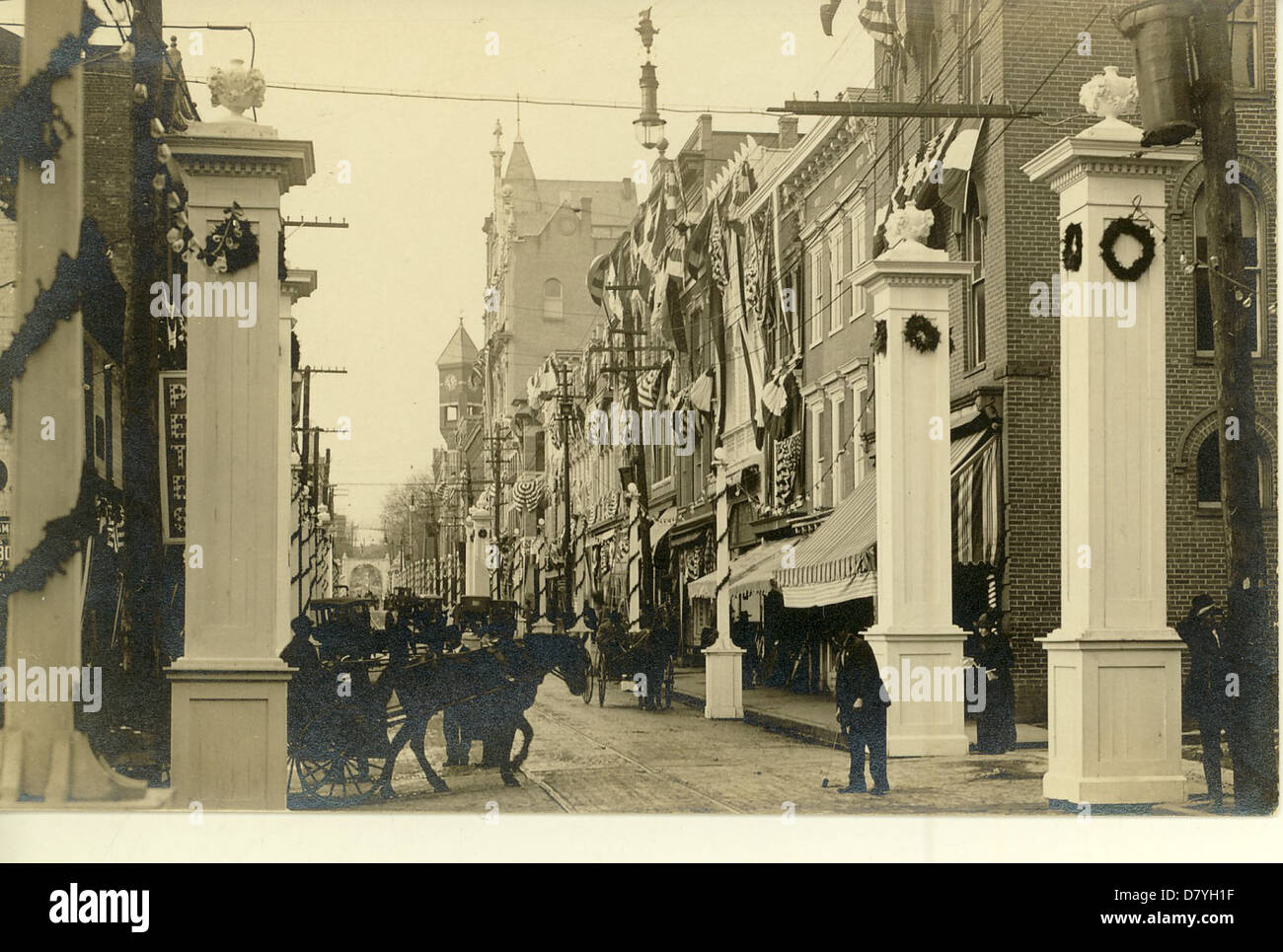 A photograph showcasing the decorations on Beverly Street. The image ...