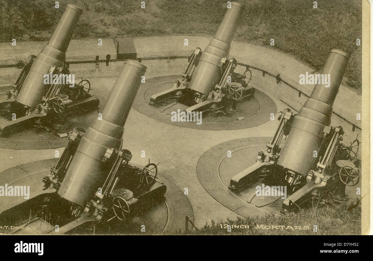 A photograph of Fort Greble during World War I. The image captures the ...