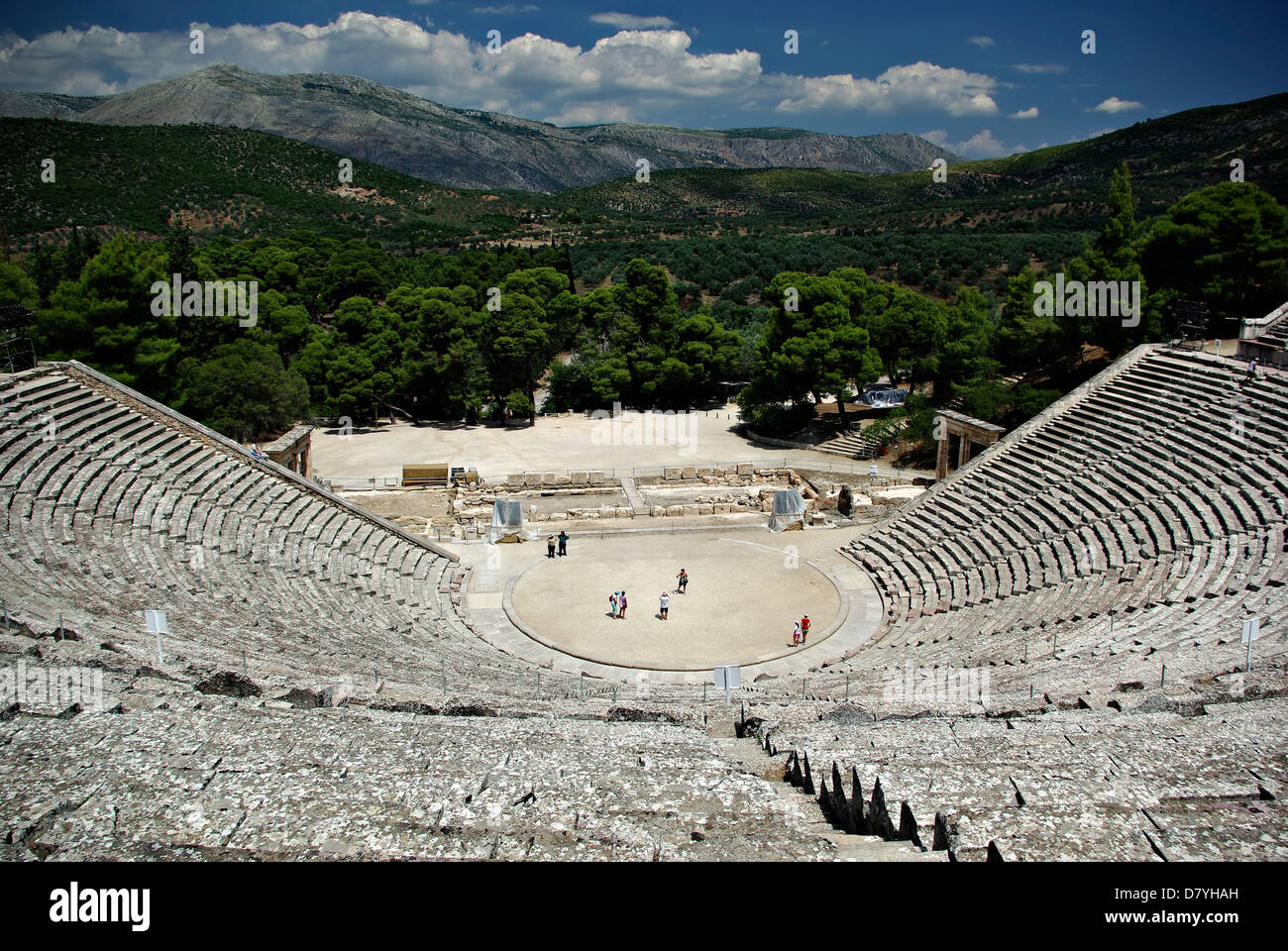 Greek theatre epidaurus ancient stairs hi-res stock photography and ...