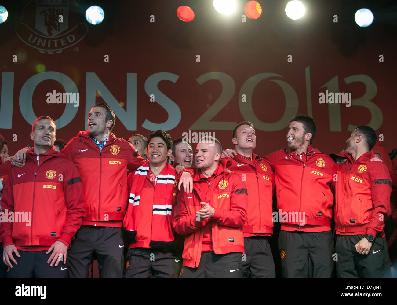 Manchester United Premier League Victory Parade 2013 Stock Photo - Alamy