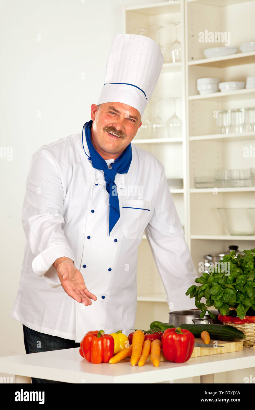 cook in kitchen Stock Photo - Alamy