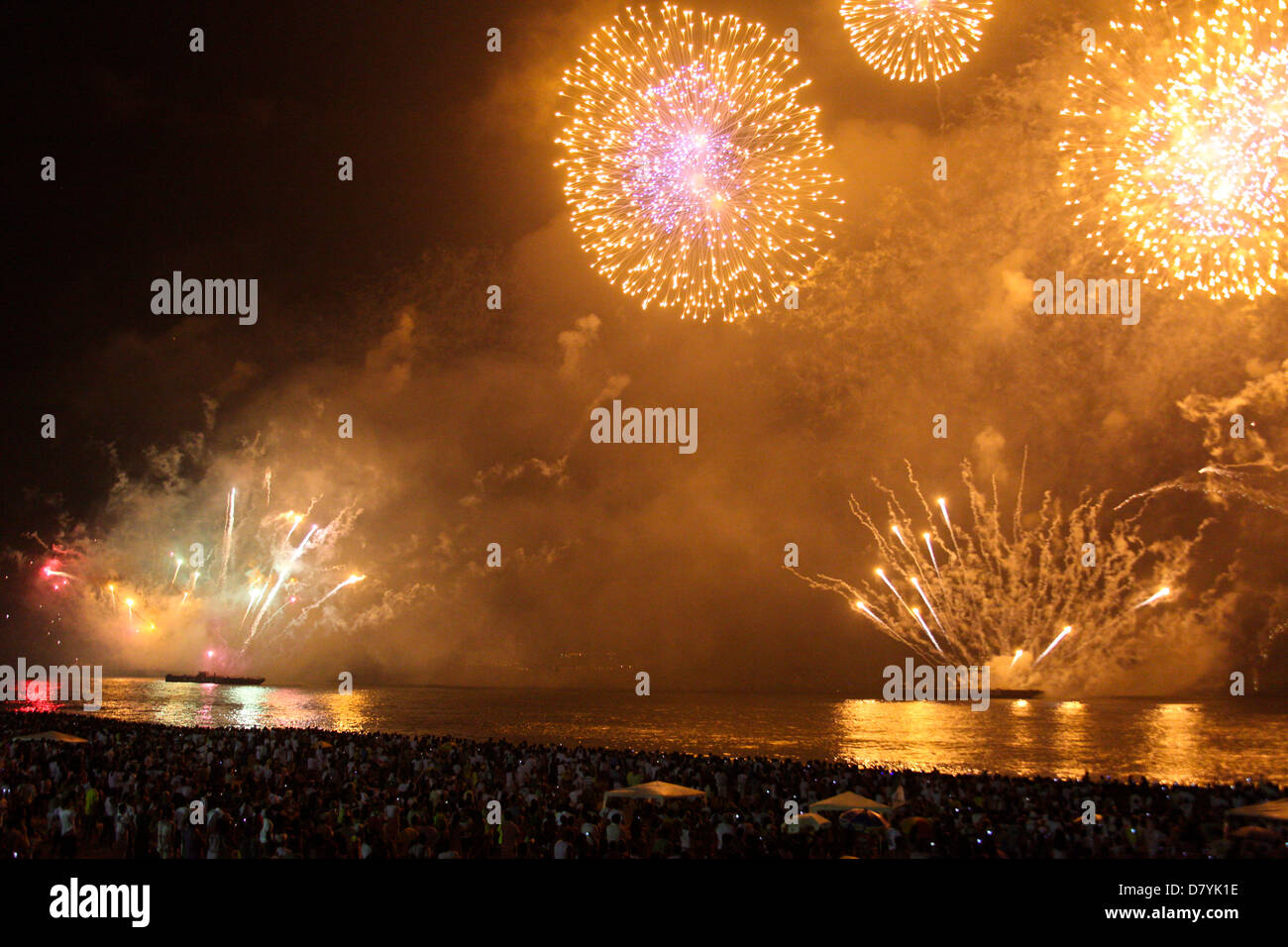 Brazil copacabana fireworks hi-res stock photography and images - Alamy