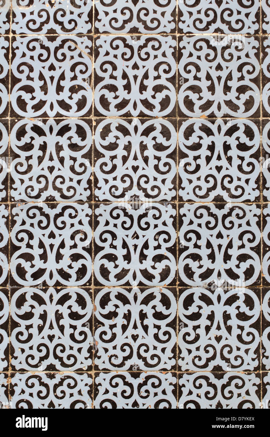 Traditional Portuguese azulejos - painted ceramic tilework Stock Photo ...