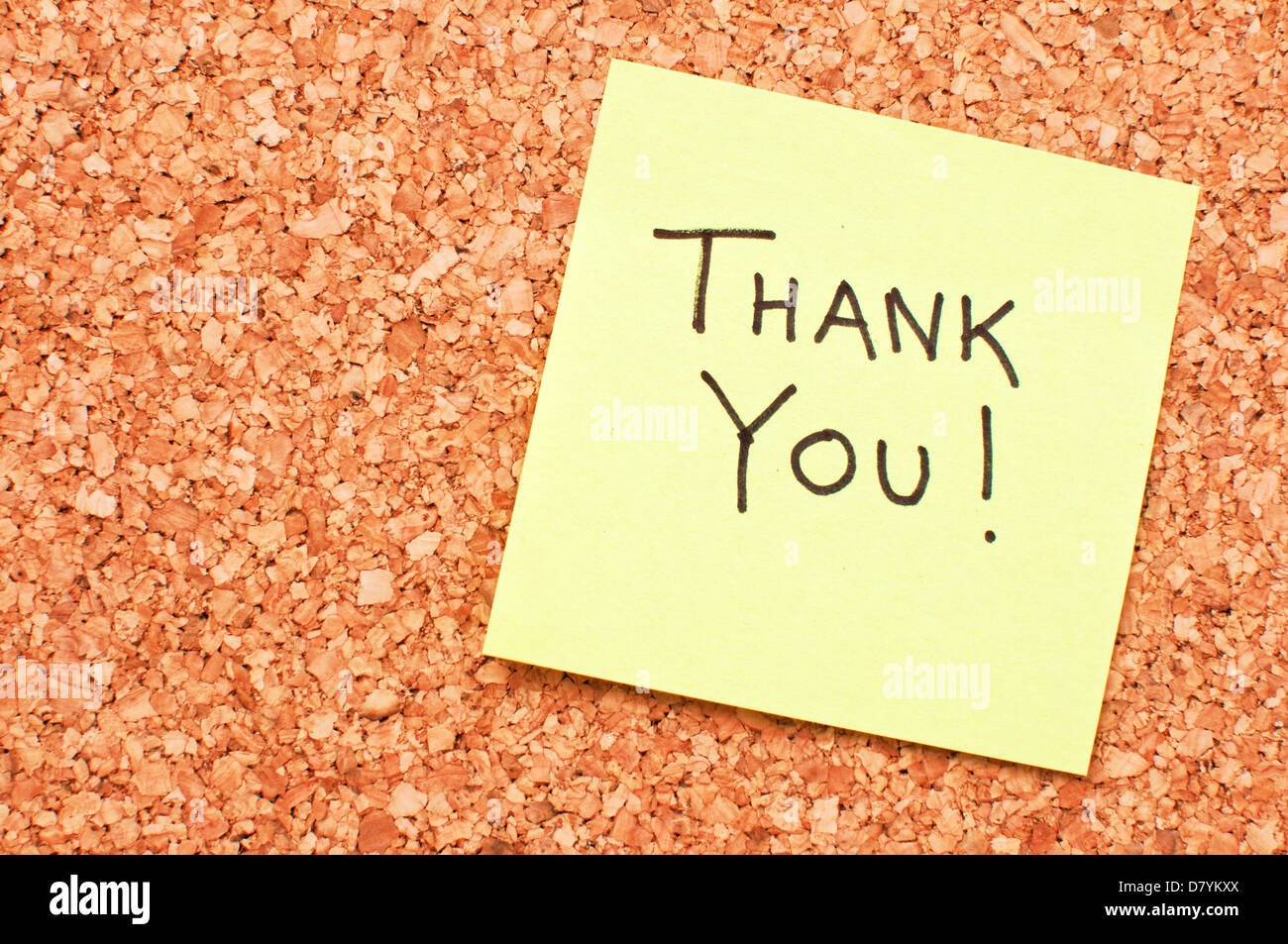 Thanks yellow sticky note hi-res stock photography and images - Alamy