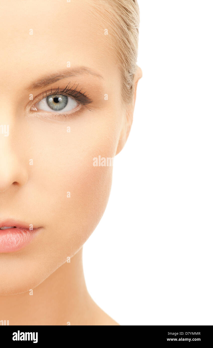 half face of beautiful woman Stock Photo - Alamy