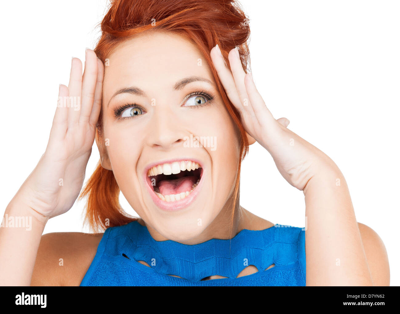 excited face of woman Stock Photo - Alamy