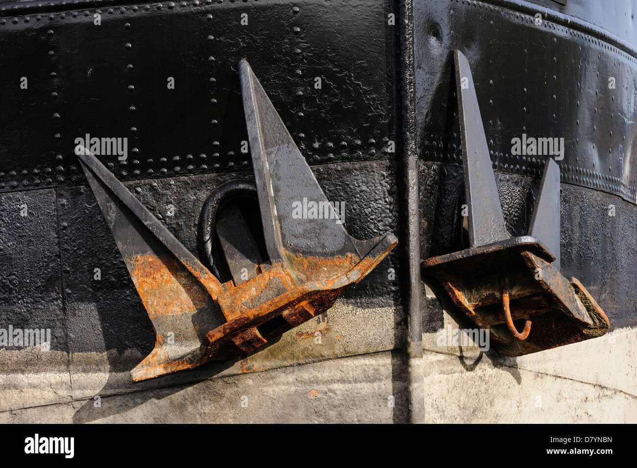 Barge ship anchor, Amsterdam, the Netherlands Stock Photo - Alamy