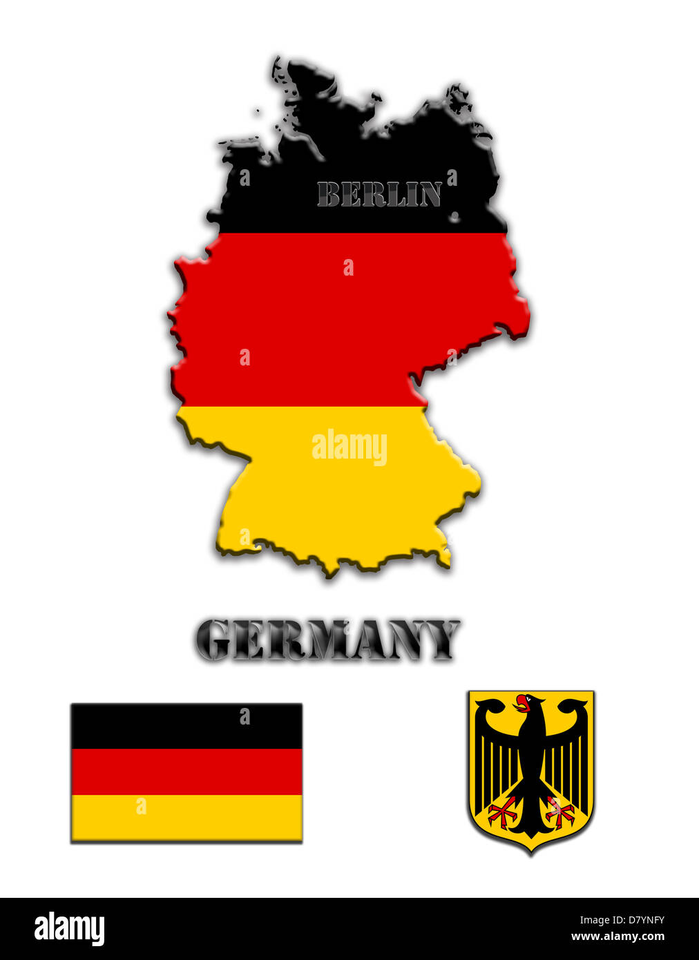 Germany map silhouette hi-res stock photography and images - Alamy