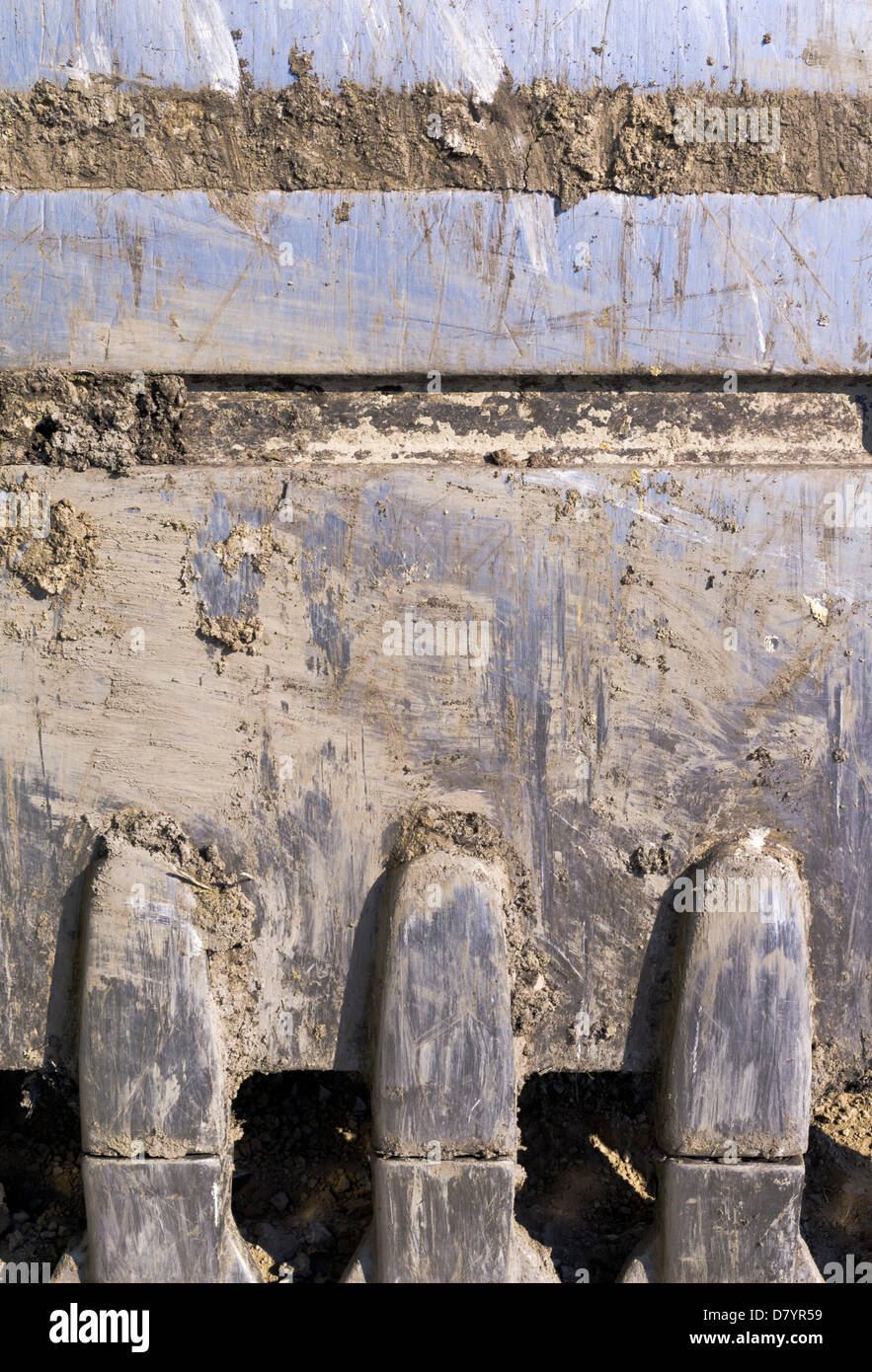 Excavator bucket front close-up view Stock Photo - Alamy