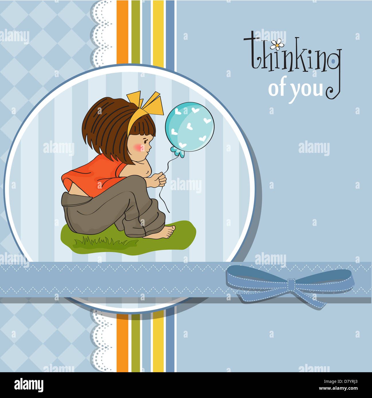 pretty young girl sitting, vector illustration Stock Photo - Alamy