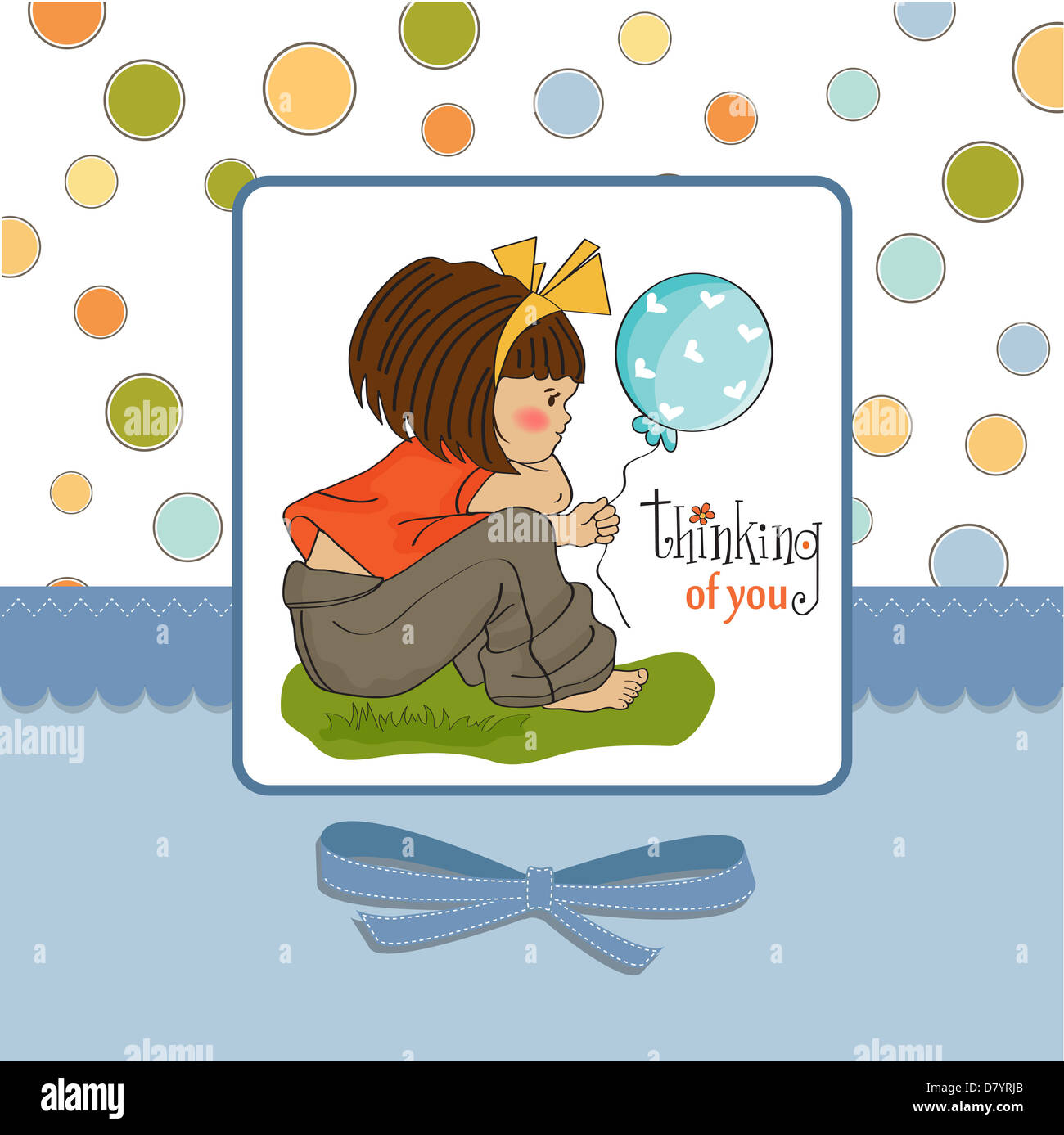 pretty young girl sitting, vector illustration Stock Photo - Alamy