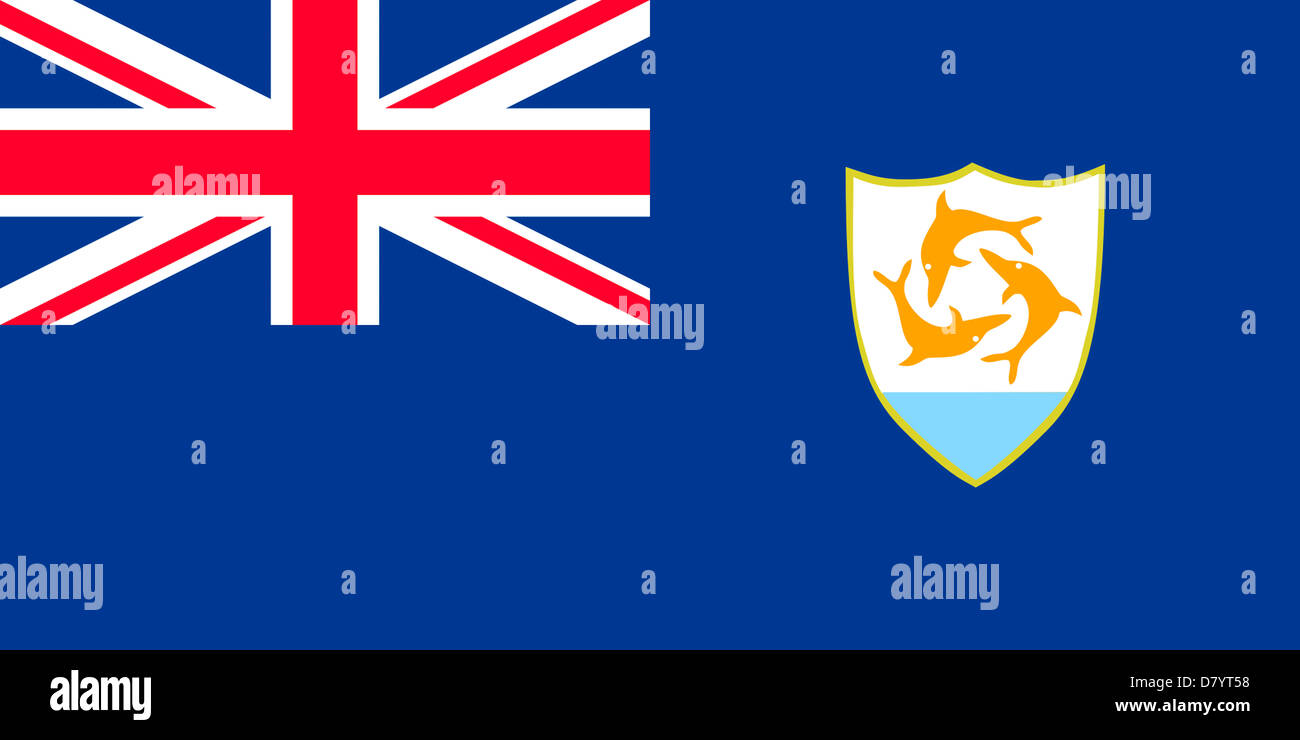 Flag of the British overseas territory Anguilla Stock Photo - Alamy