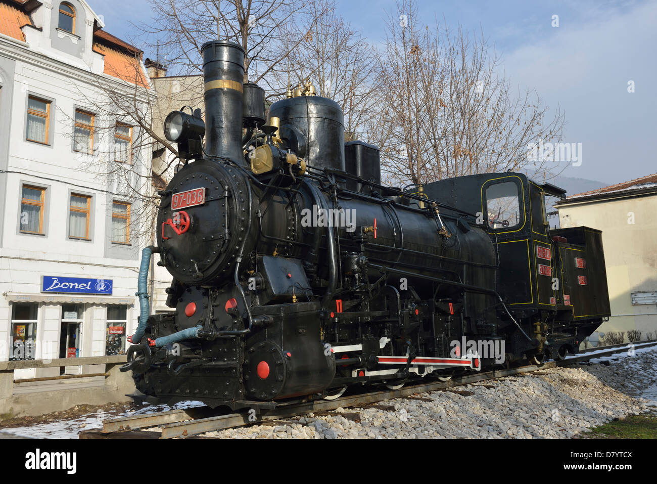 Old steam engine, Travnik, Bosnia and Herzegovina Stock Photo - Alamy