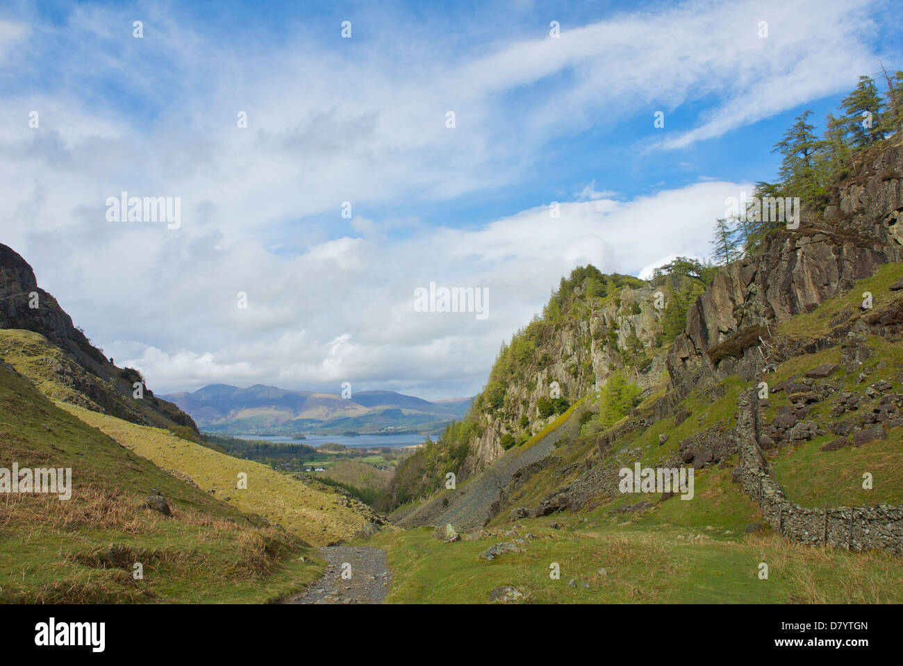 Castle Crag in Borrowdale, Lake District National Park, Cumbria ...