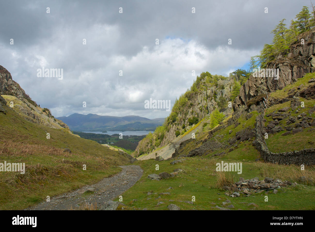 Castle Crag in Borrowdale, Lake District National Park, Cumbria ...