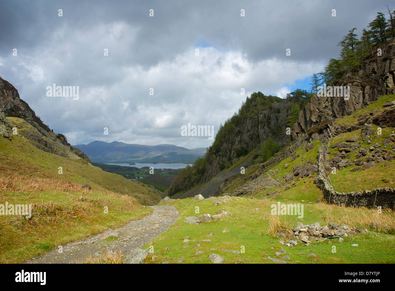 Castle Crag in Borrowdale, Lake District National Park, Cumbria ...