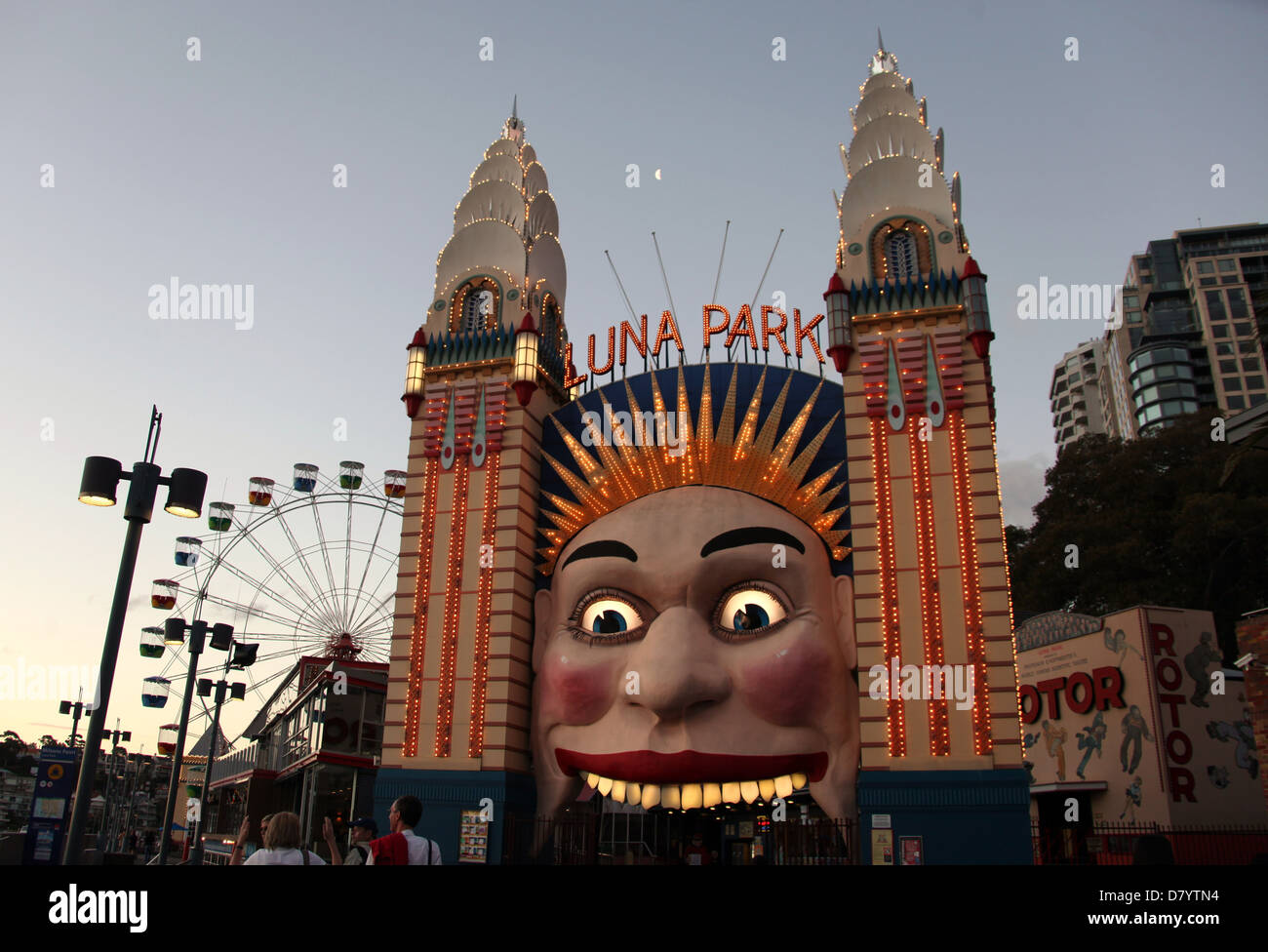 Luna park amusement funfair rides hi-res stock photography and images ...