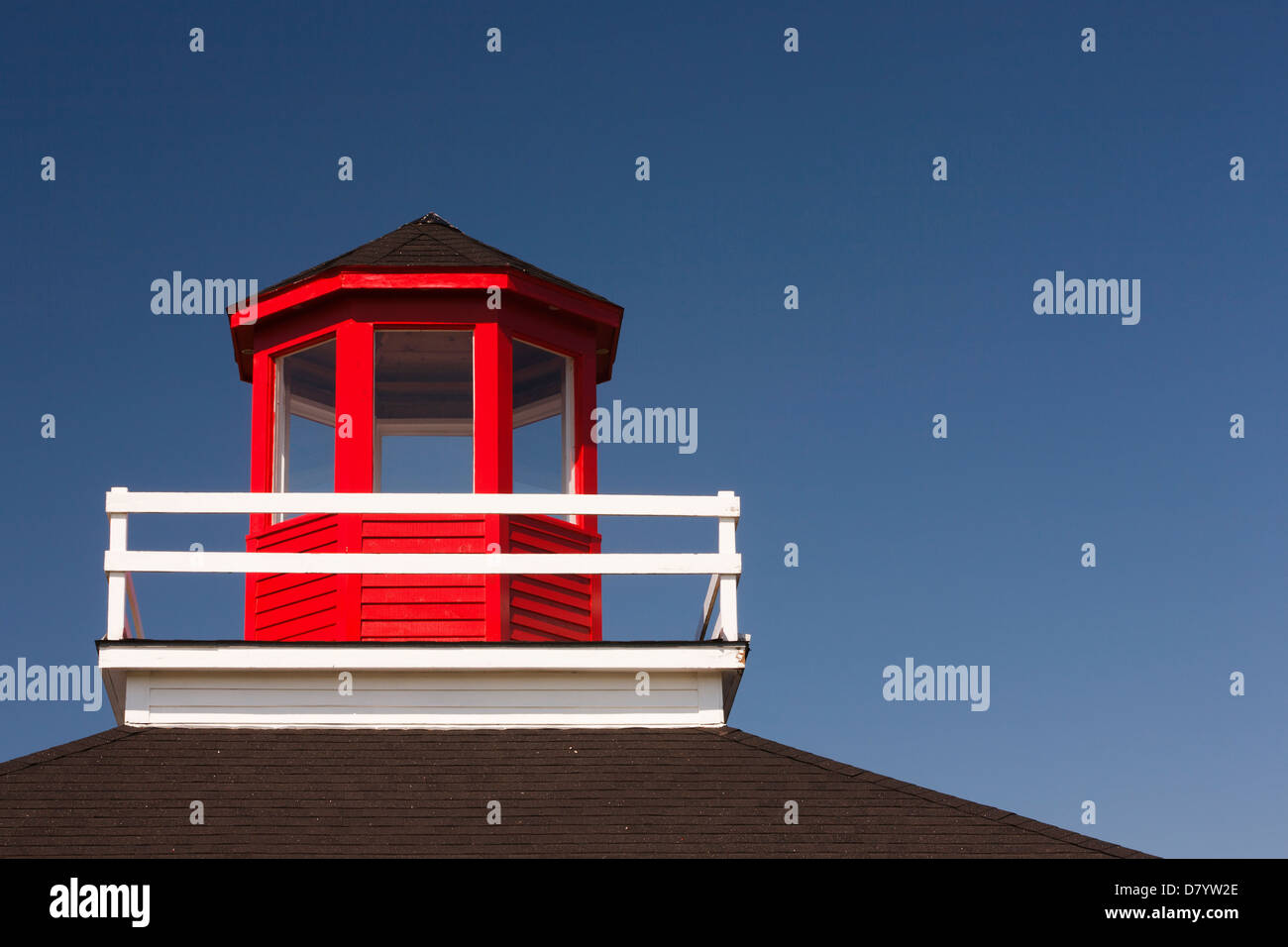 Closeup view of old lighthouse structure Stock Photo - Alamy