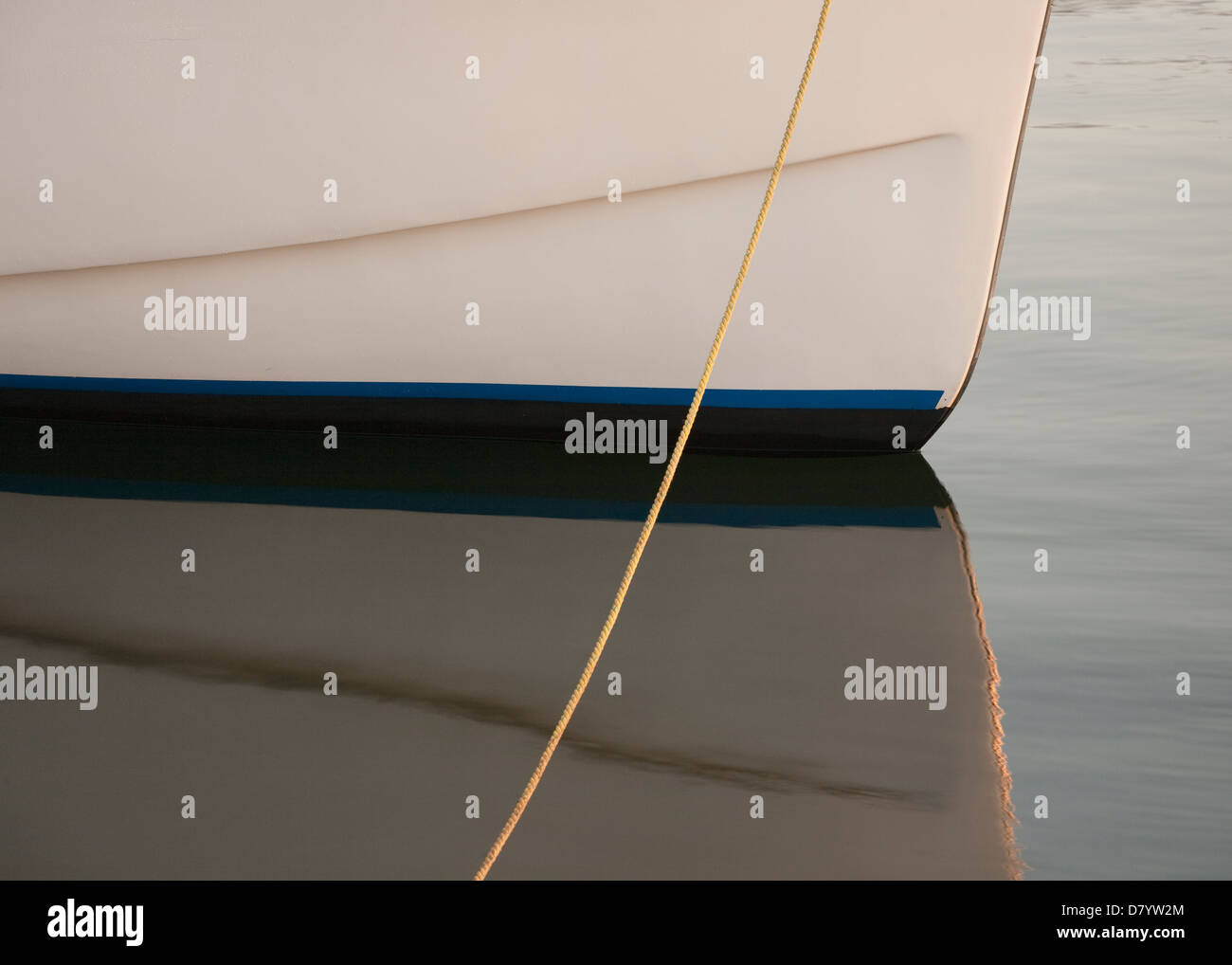 Closeup view of small boat hull and reflection Stock Photo - Alamy