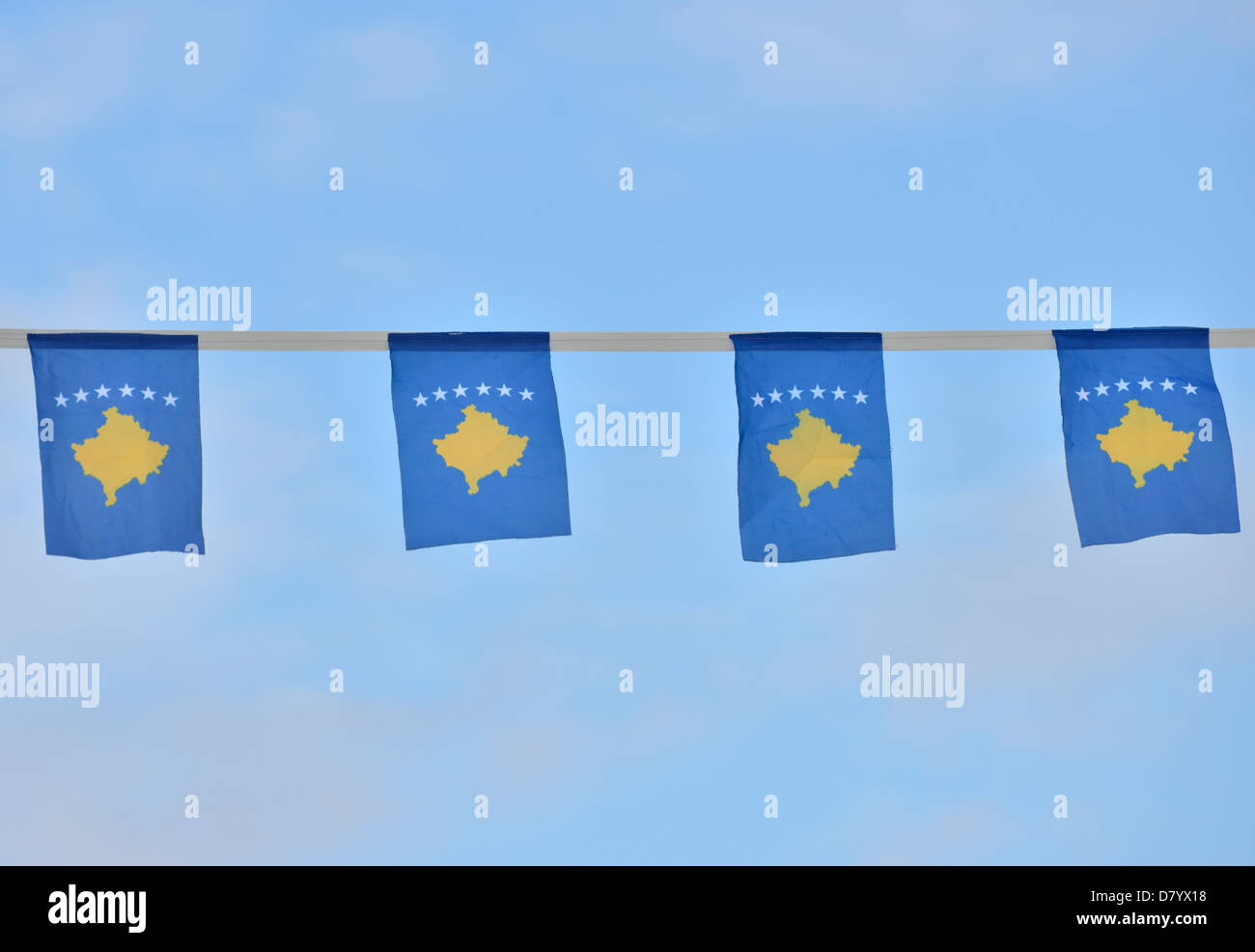 Kosovo flags, Prizren, Kosovo Stock Photo - Alamy