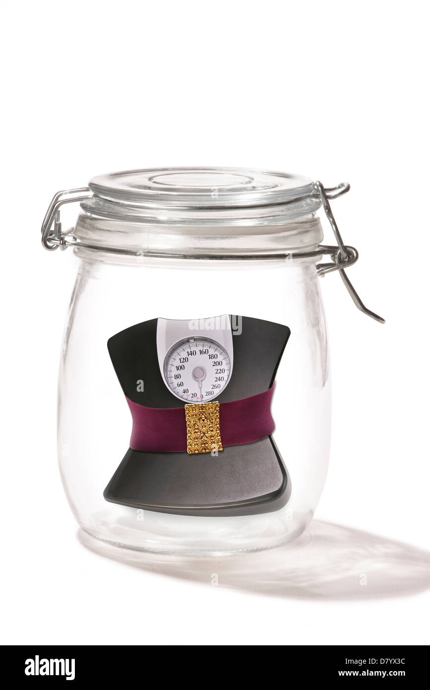 Weight Scale in a Jar Stock Photo - Alamy